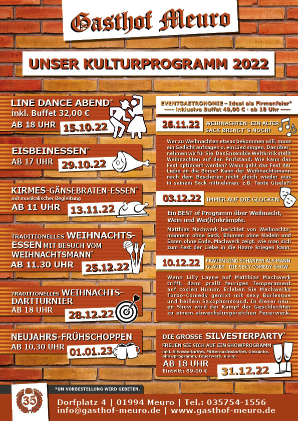 Gasthof Meuro – Hotel – Restaurant – Saalbetrieb – seit 1902