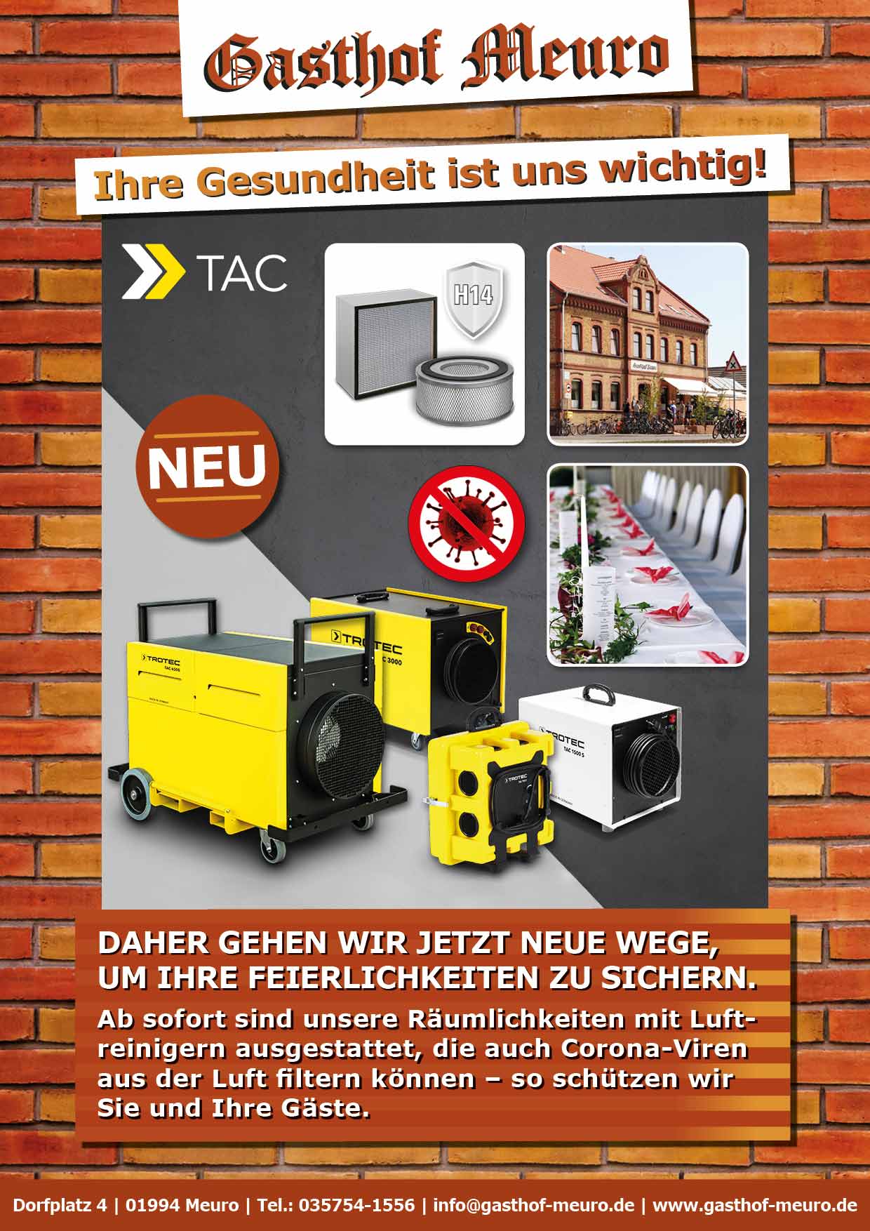 Gasthof Meuro – Hotel – Restaurant – Saalbetrieb – seit 1902
